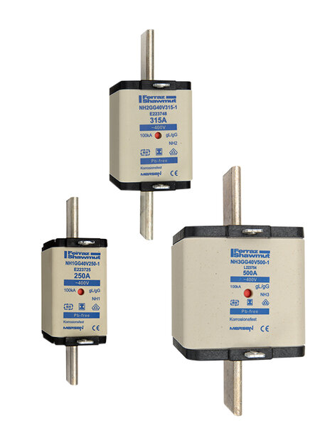 NH fuse-links gG 400VAC , double indicator/isolated gripping-lugs size ...